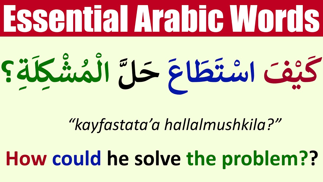 Top 6 Essential Arabic Words You MUST Know for Daily Conversations ...