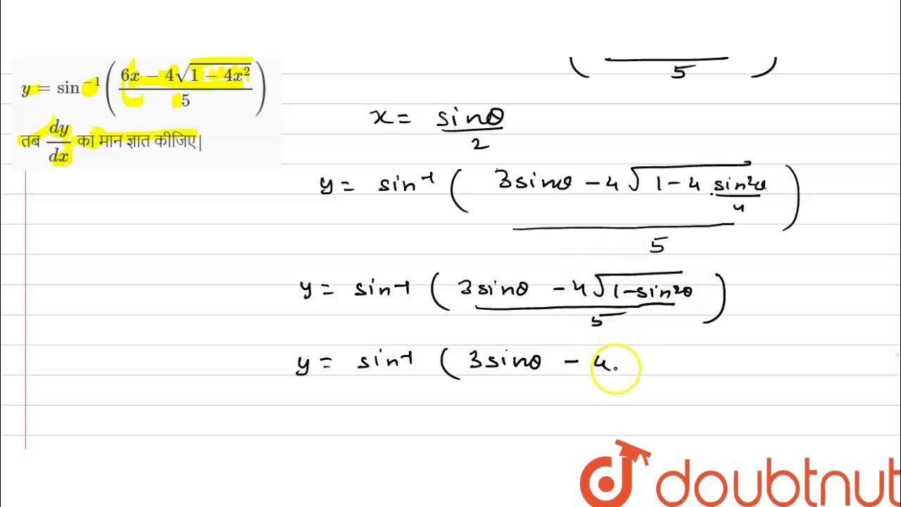 Y Sin 1 6x 4sqrt 1 4x 2 5 dy dx y-sin-1-6x-4sqrt-1-4x-2-5-dy-dx
