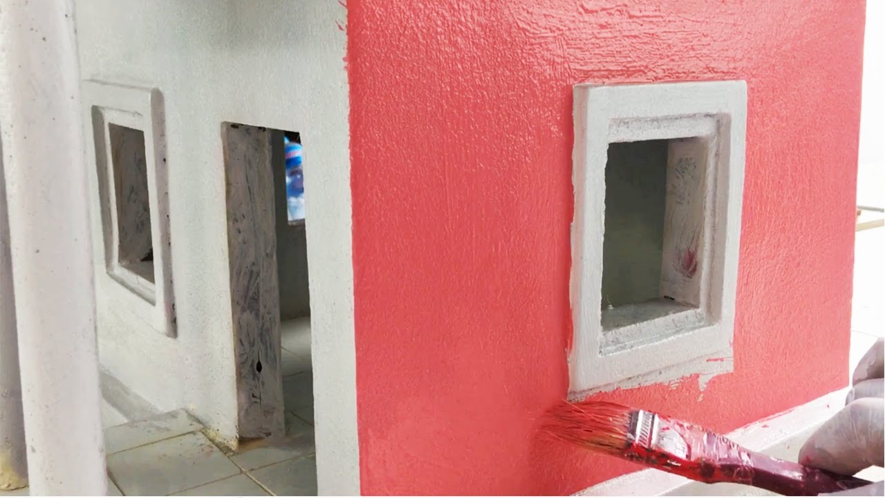 Model Mini House --- Wall Painting - #5 - YouTube