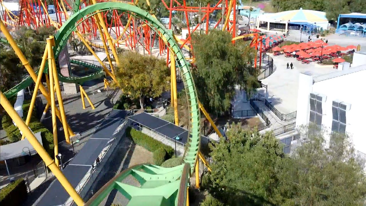 Riddler’s Revenge Front Seat POV 2023 FULL HD Six Flags Magic Mountain ...