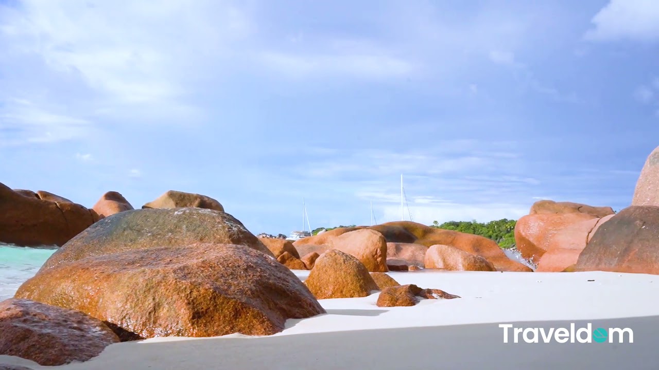 Seychelles, Feel the temperature of the beach - YouTube