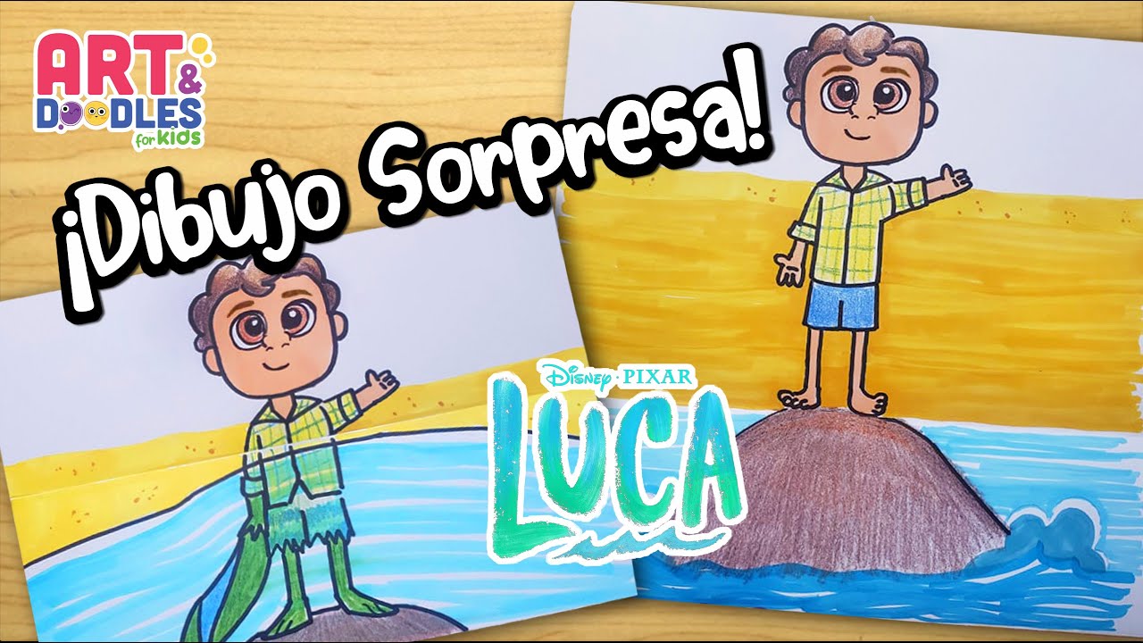 How to draw LUCA step by step | SURPRISE DRAWING | Disney • Pixar LUCAS