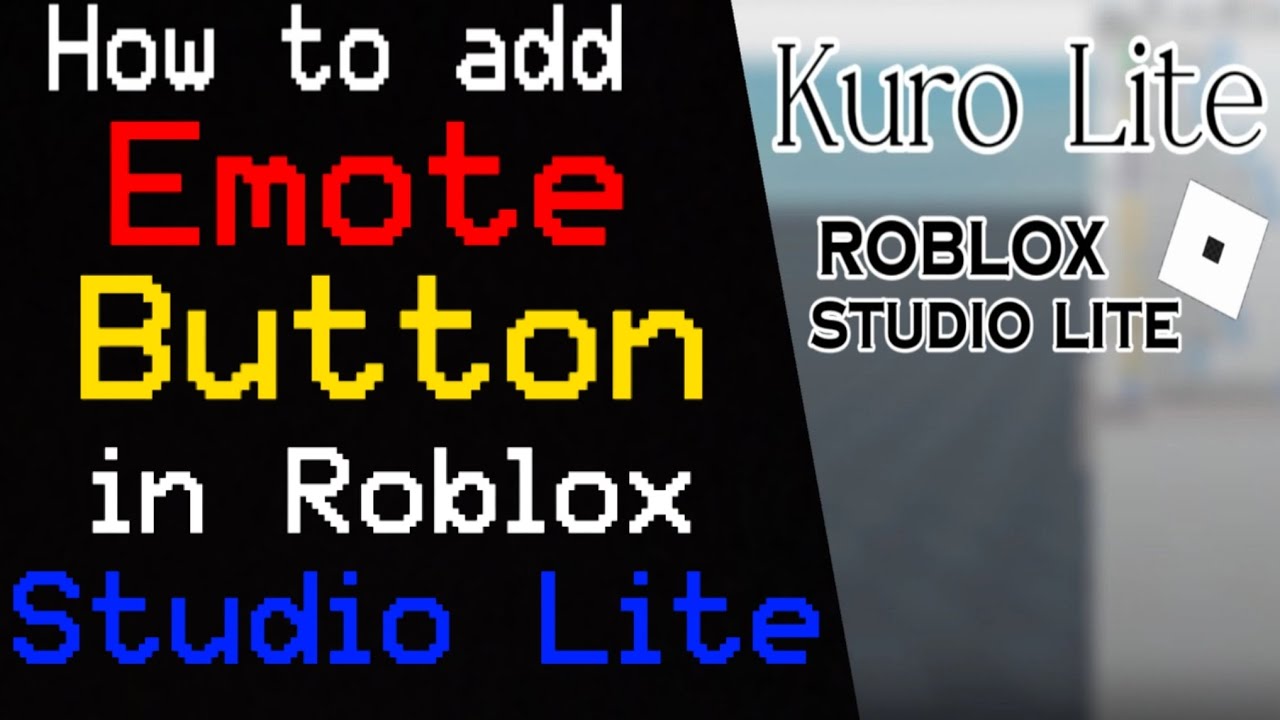 Tutorial, How to add Emote Button in Studio Lite - YouTube