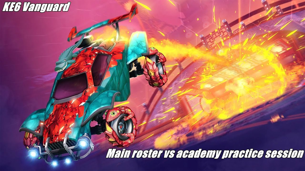 KE6 Vanguard Rocket League main roster scrims with academy roster - YouTube