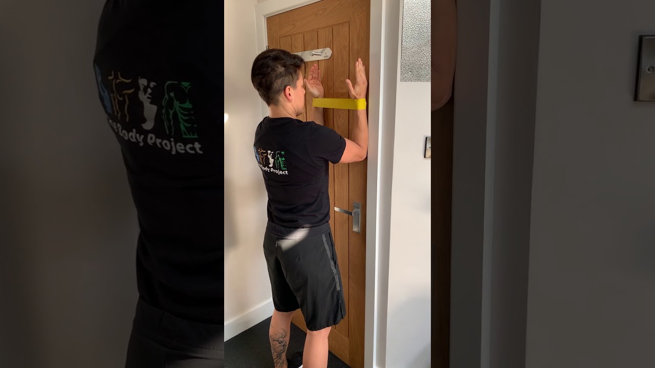 Banded forearm wall slides - YouTube