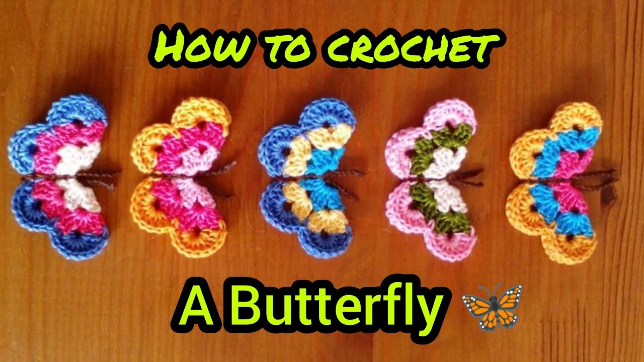 Crochet Butterfly Tutorial for Beginners #crochet - YouTube