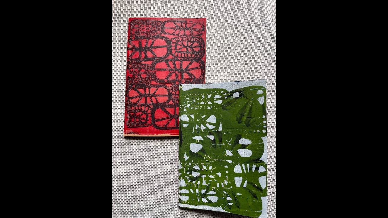 Gelli Printing Mini Notebooks - YouTube