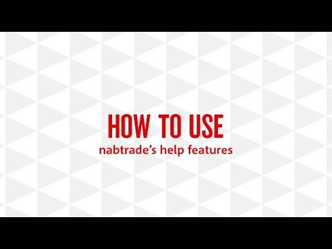 How to use nabtrade's help features - YouTube