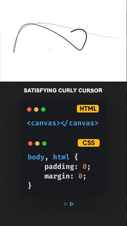 Satisfying curly cursor #html #javascript #programming #coding #webdeveloper - YouTube