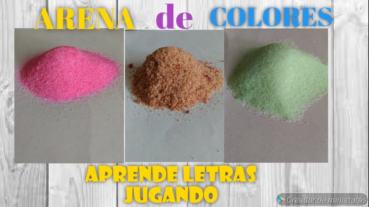 Como hacer ARENA de Colores para Actividades #Prescolares o de Kinder ...