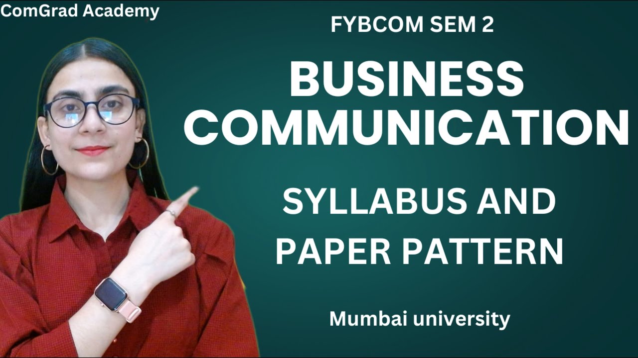 FYBCOM SEM 2 Business Communication| Syllabus and paper pattern| #bcom# ...
