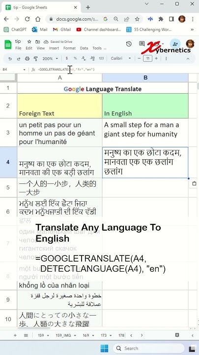How do I detect and translate text in Google Sheets using DETECTLANGUAGE? - Excel Tips and ...