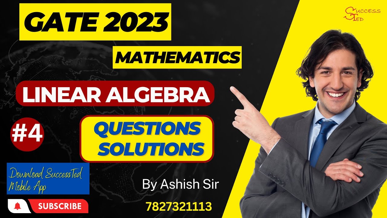 #4 Gate Mathematics 2023 Linear Algebra Questions Solutions #successted ...
