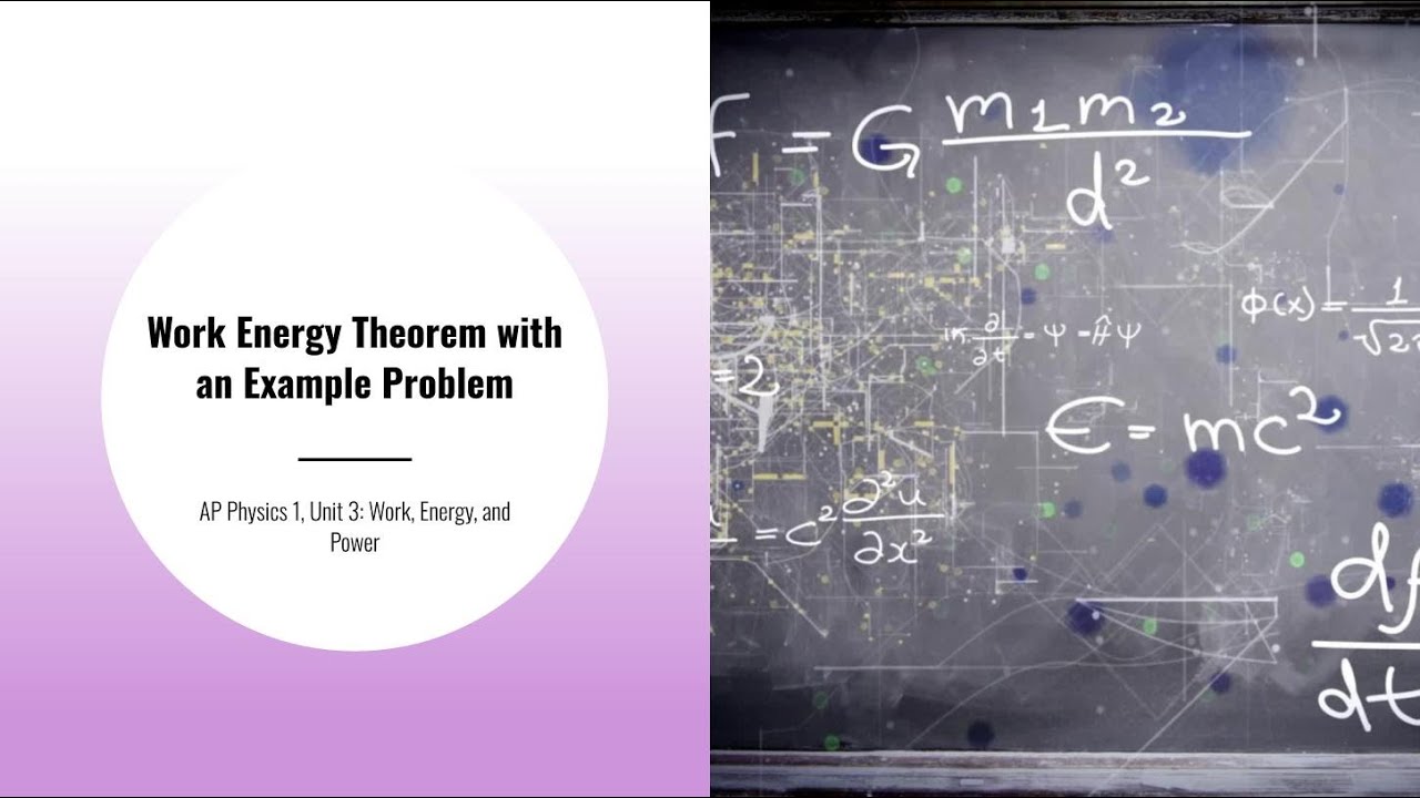AP Physics 1, Unit 3: Work Energy Theorem concept with a Problem - YouTube