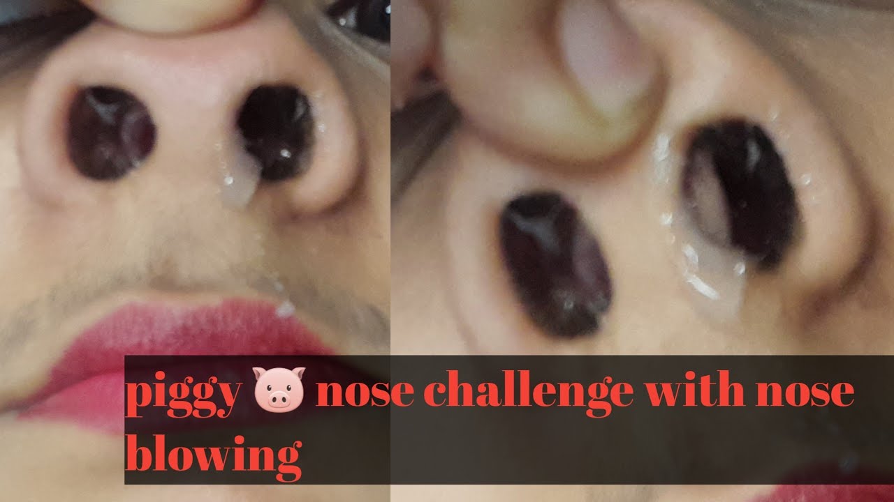 piggy 🐷 nose challenge with nose blowing @vloger_sanchari #viral_video ...