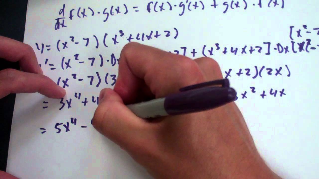 Derivatives: Product and Quotient rule - YouTube