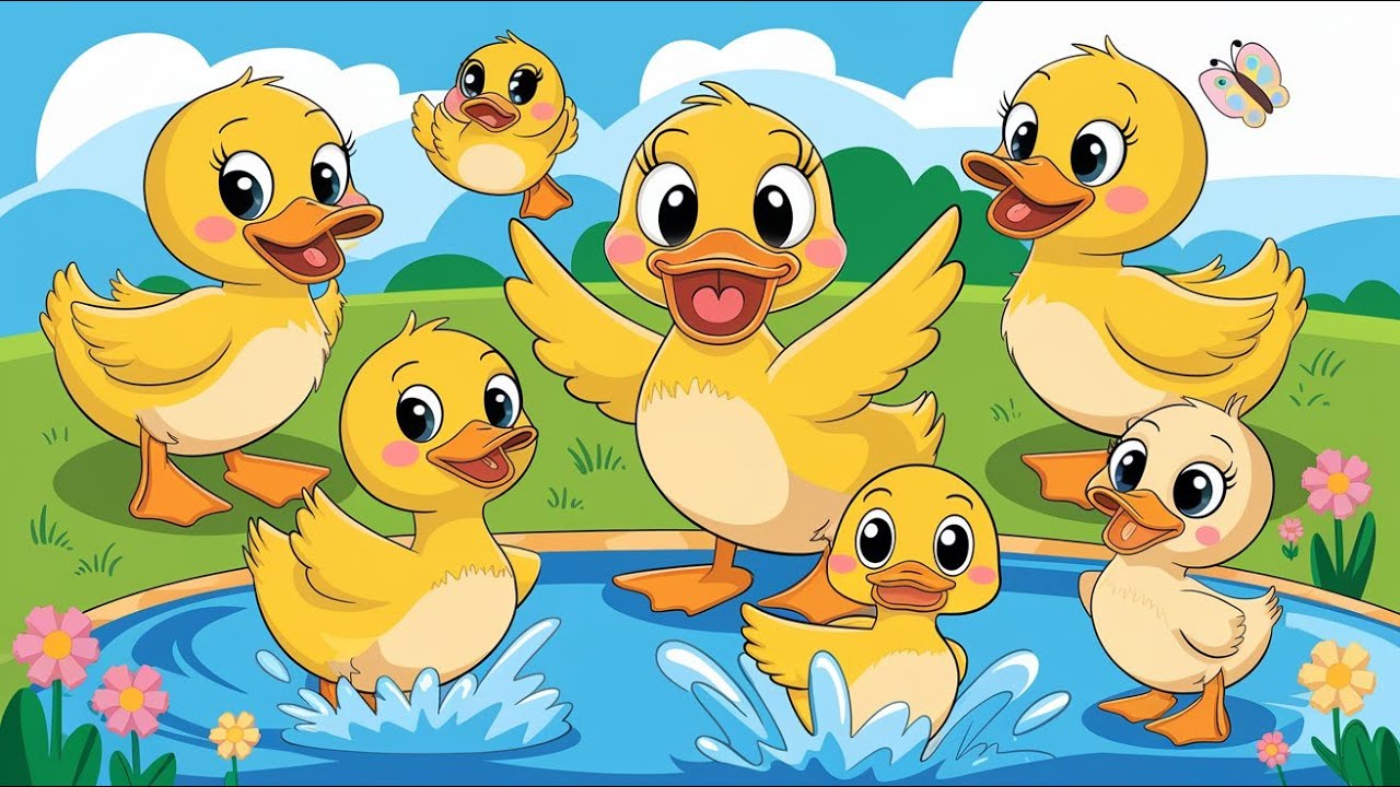 5 Little Ducks - Fun Nursery Rhyme for Kids | Cartoon Ducks | Yo Yo ...