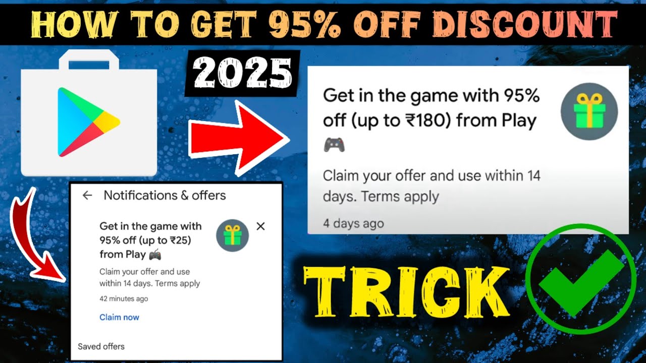 95 off on play store bgmi || google play store 95% discount offer ...
