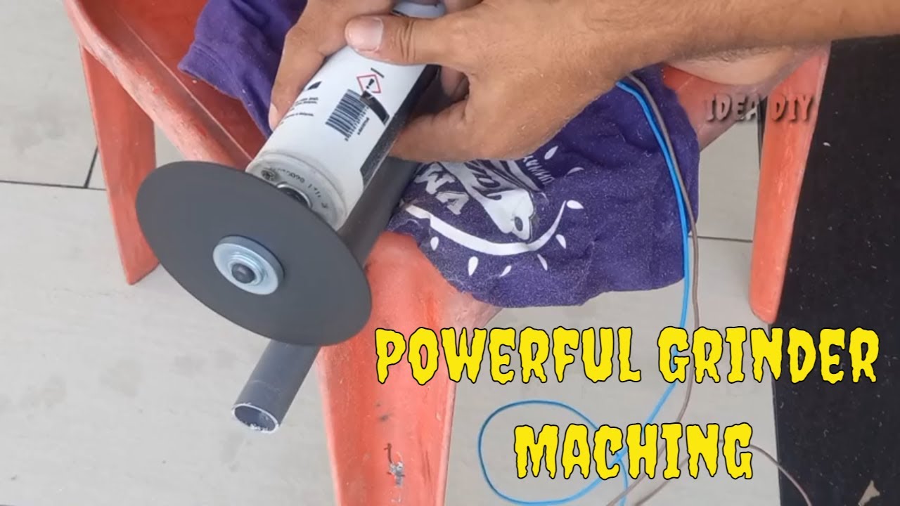 DIY how to make powerful grinder machine. - YouTube