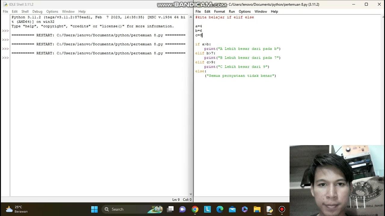Belajar phyton if elif dan else - YouTube