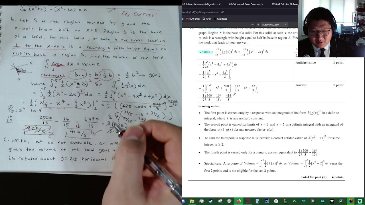 Lab Coat Math FINAL Calculus Live Stream (email or chat questions ...
