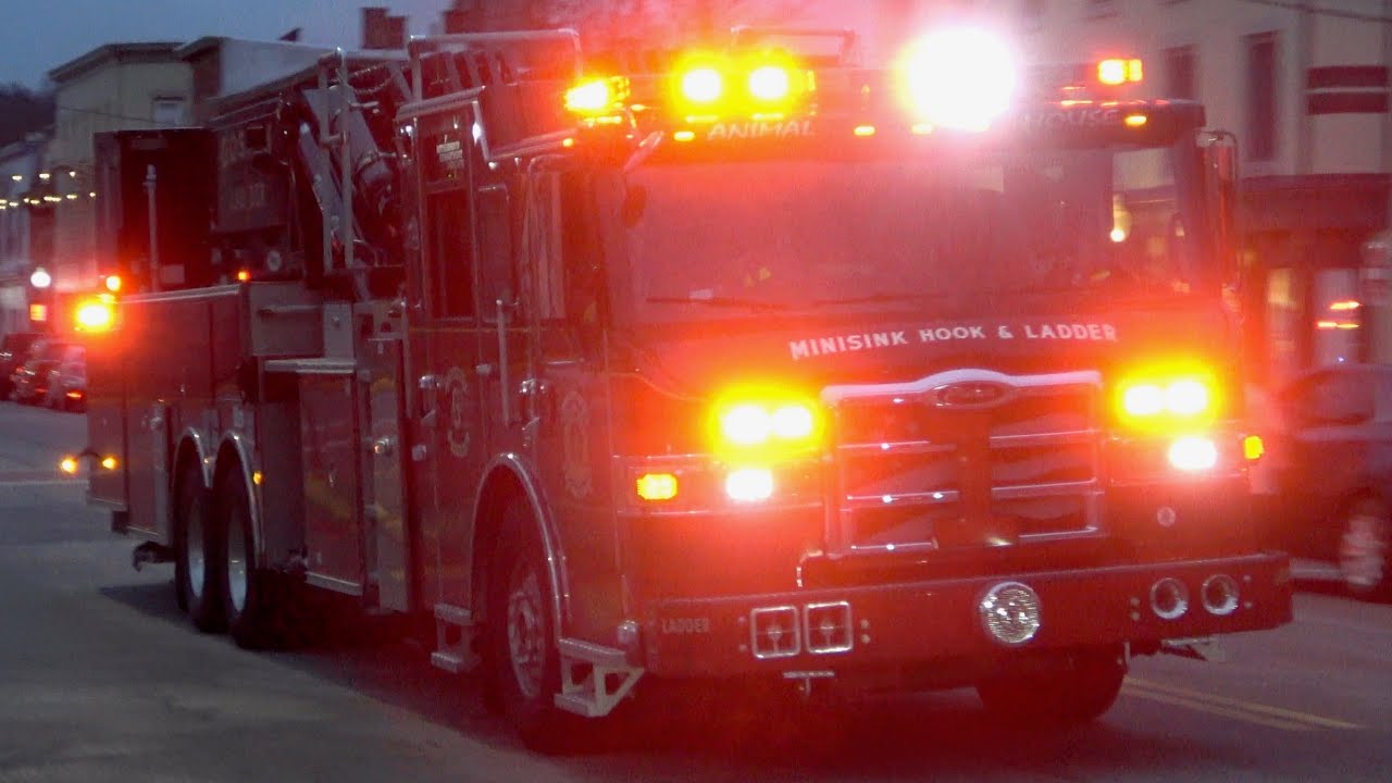 Goshen FD Car 2 & Tower Ladder 937 Responding - YouTube