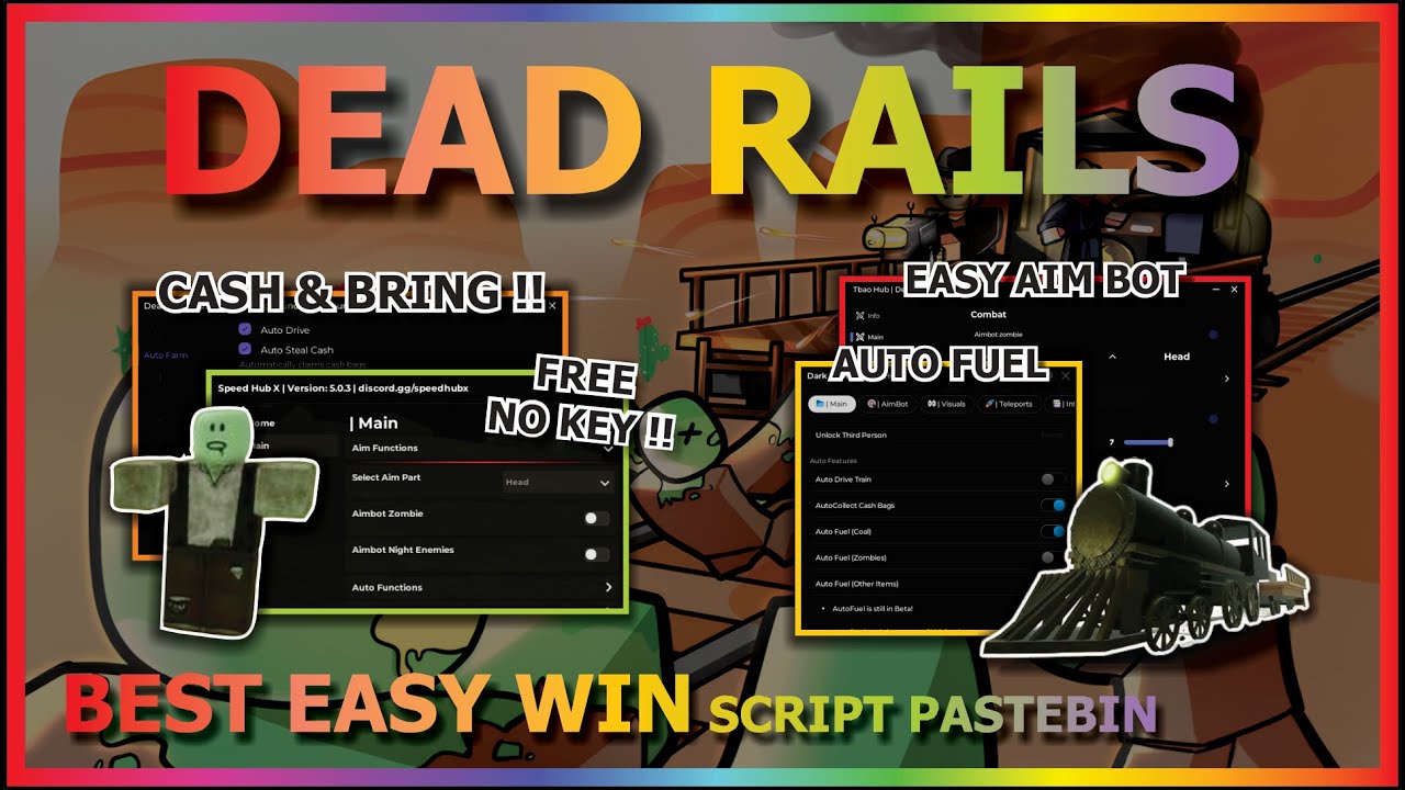 DEAD RAILS Script Pastebin 2025 AUTO FARM, BRING ITEM, AUTO FUEL, DRIVE ...