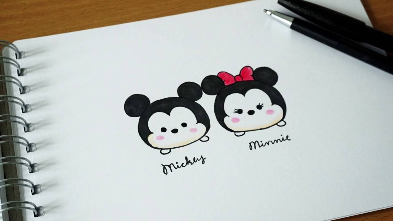 วาดมิกกี้ มินนี่ เวอร์ชั่น Disney Tsum Tsum How to draw Mickey Minnie ...