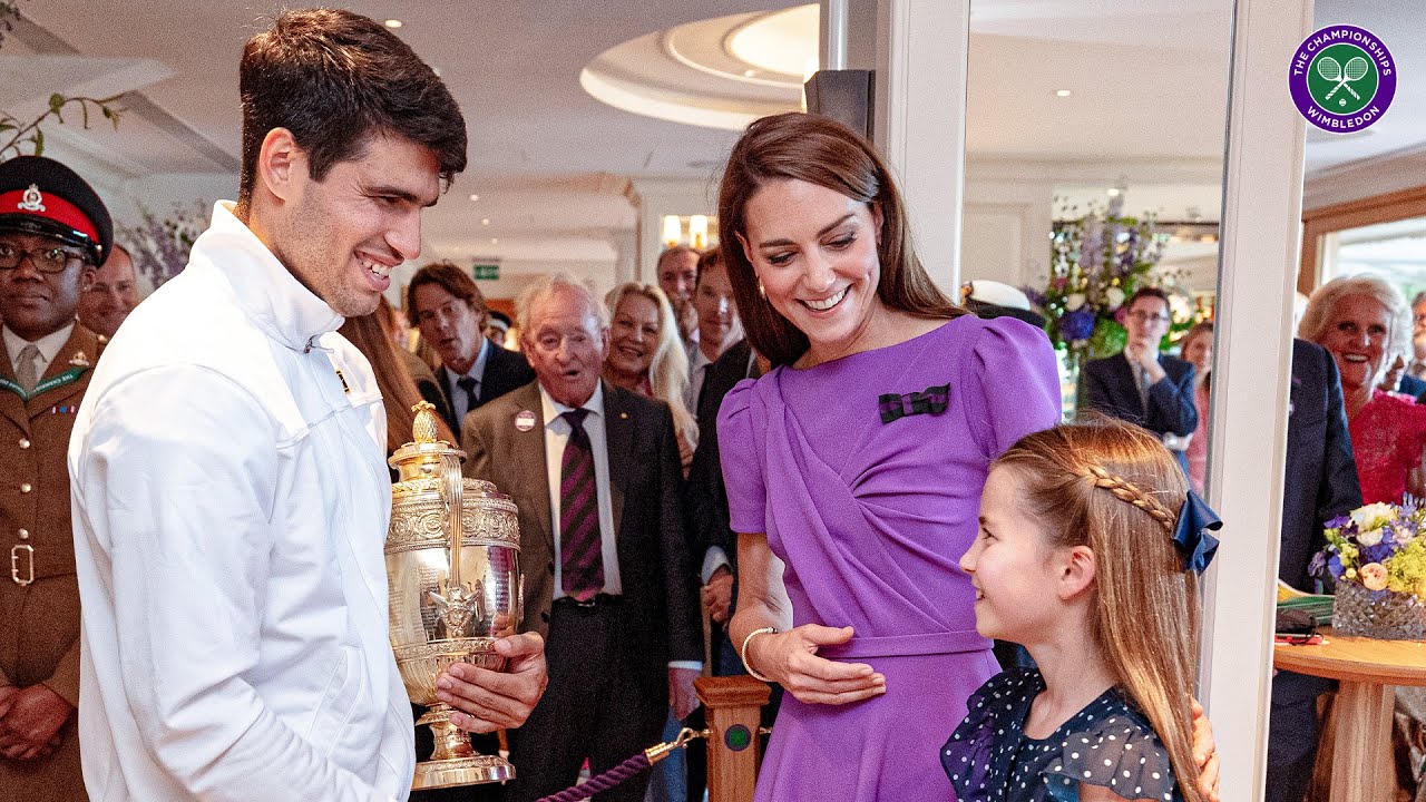 Carlos Alcaraz meets HRH The Princess of Wales | Wimbledon Final 2024 ...