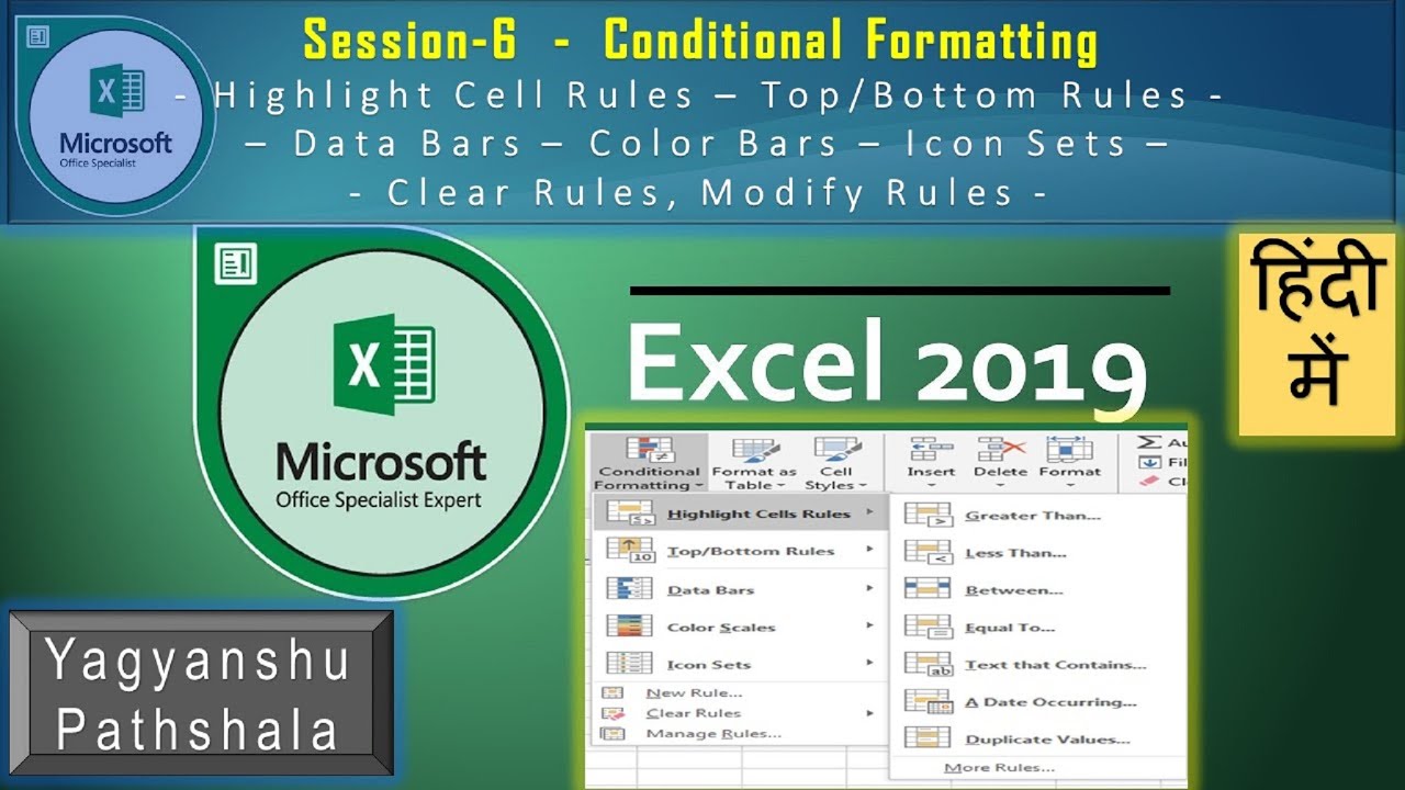 How To Do Conditional Formatting How To Highlight Cells In MS Excel 2019 Workbook In Hindi how-to-do-conditional-formatting-how-to-highlight-cells-in-ms-excel-2019-workbook-in-hindi