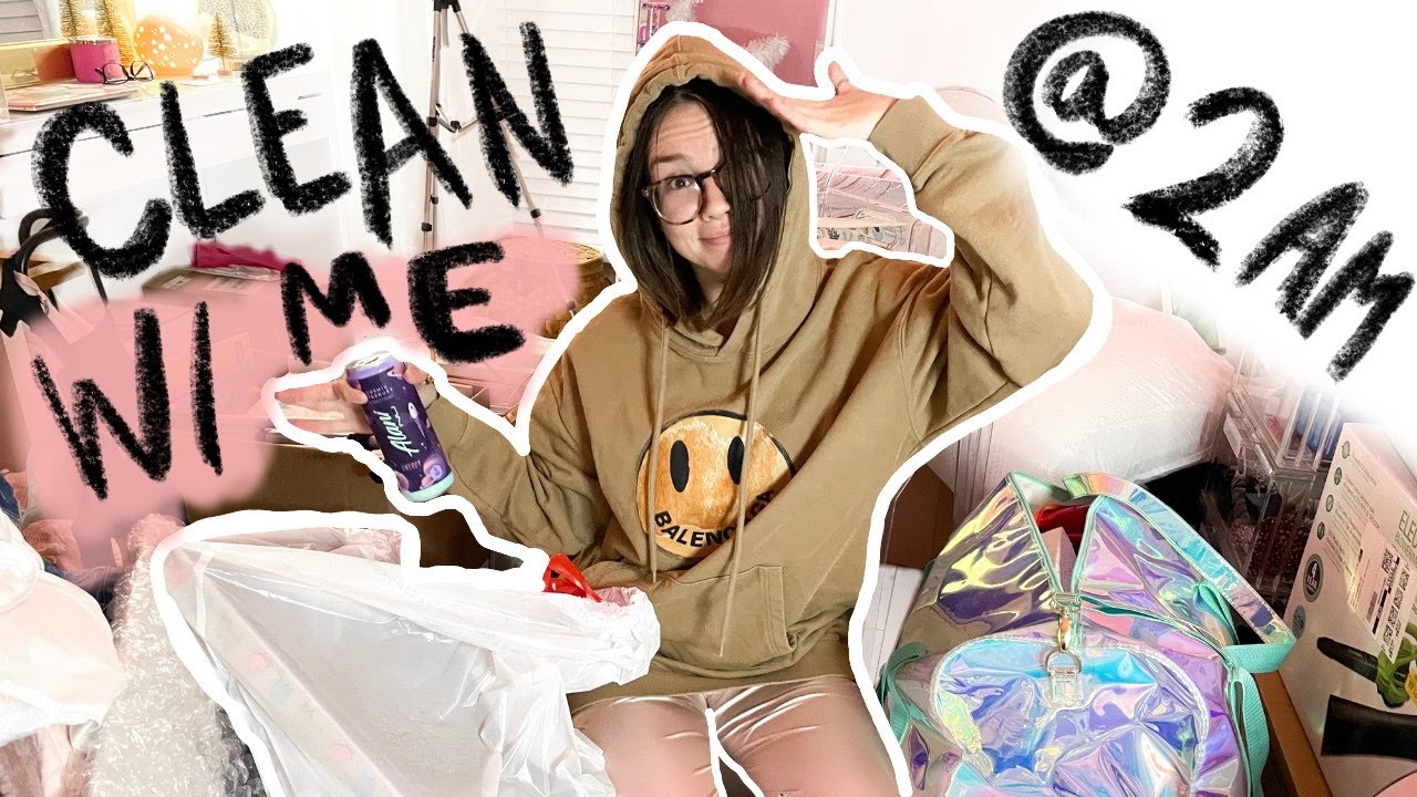 cleaning my room at 2am (huge transformation) *2021* - YouTube
