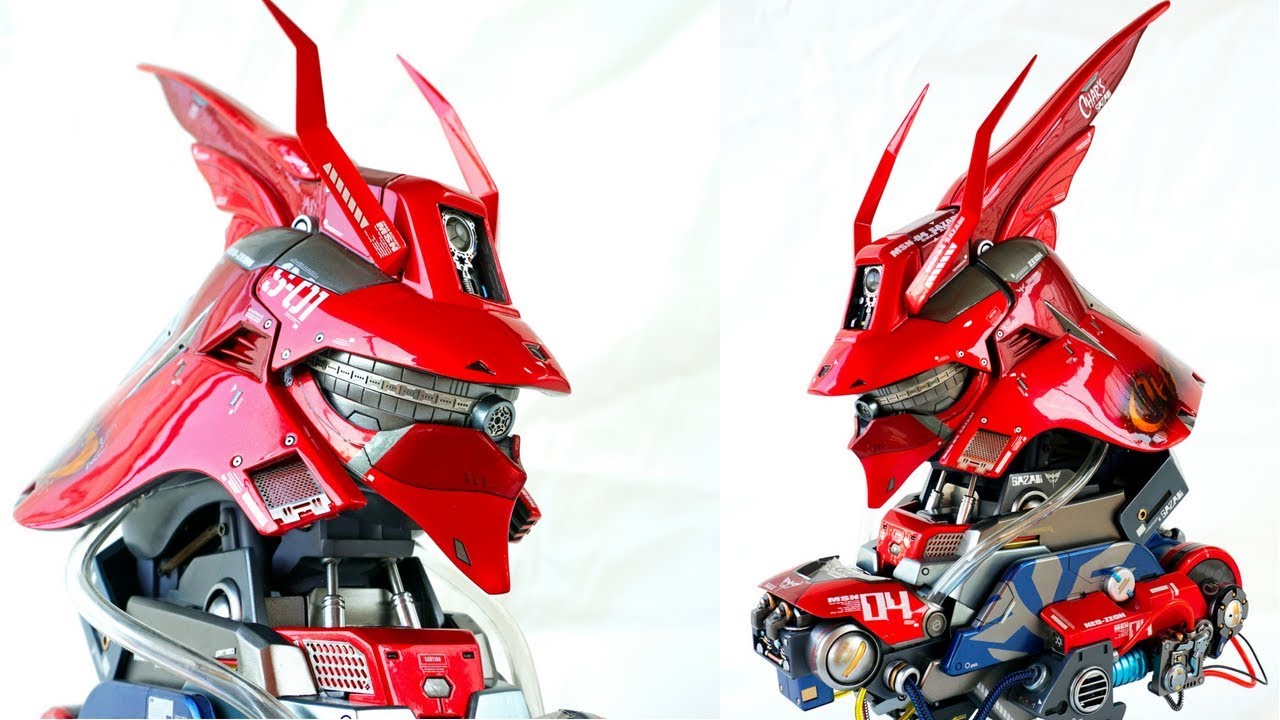 Sazabi Head Model by Seth Tuna Corner! - YouTube