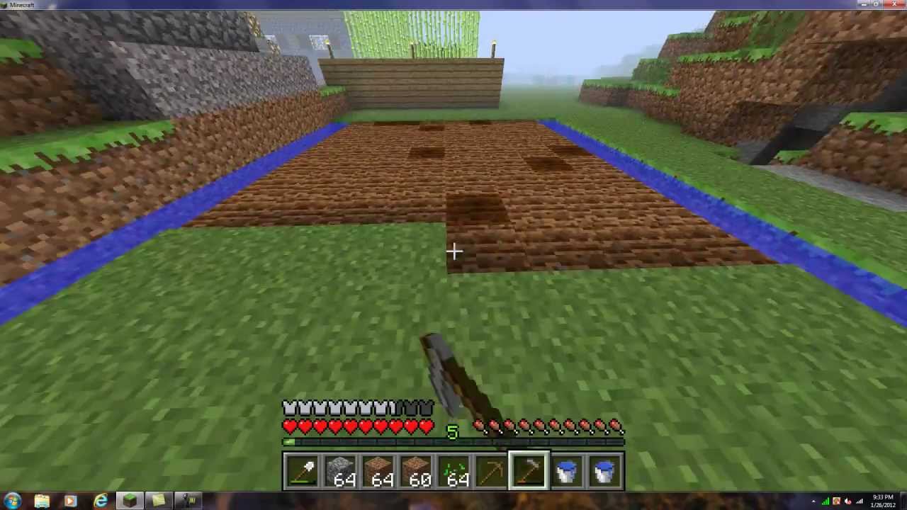 MC How To Make: Ep.4 Intermediate Wheat Farm (Minecraft 1.1) - YouTube