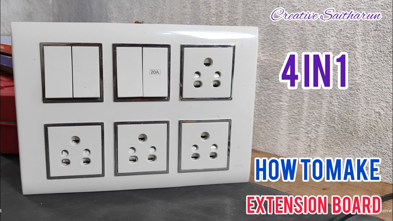 How to make 4 IN 1 Extension Board at Home - YouTube