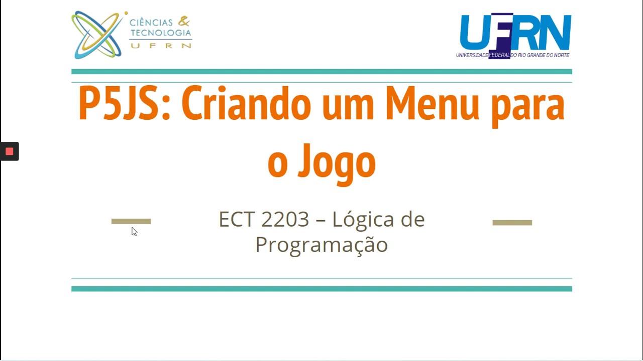 P5JS Criando um Menu para o Jogo - YouTube
