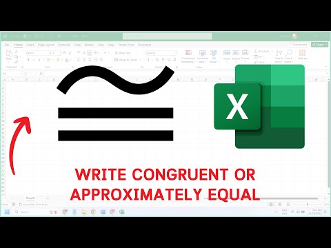 How To Write Congruent OR Approximately Equal To symbol in Excel - How Insert Congruent In Excel