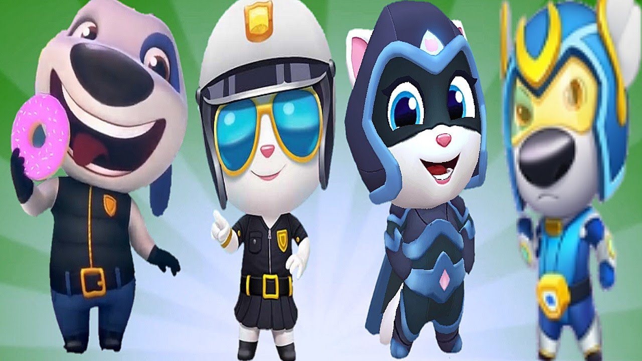 Talking Tom Gold Run Talking Tom Hero Dash Agent Angela Deputy Hank ...