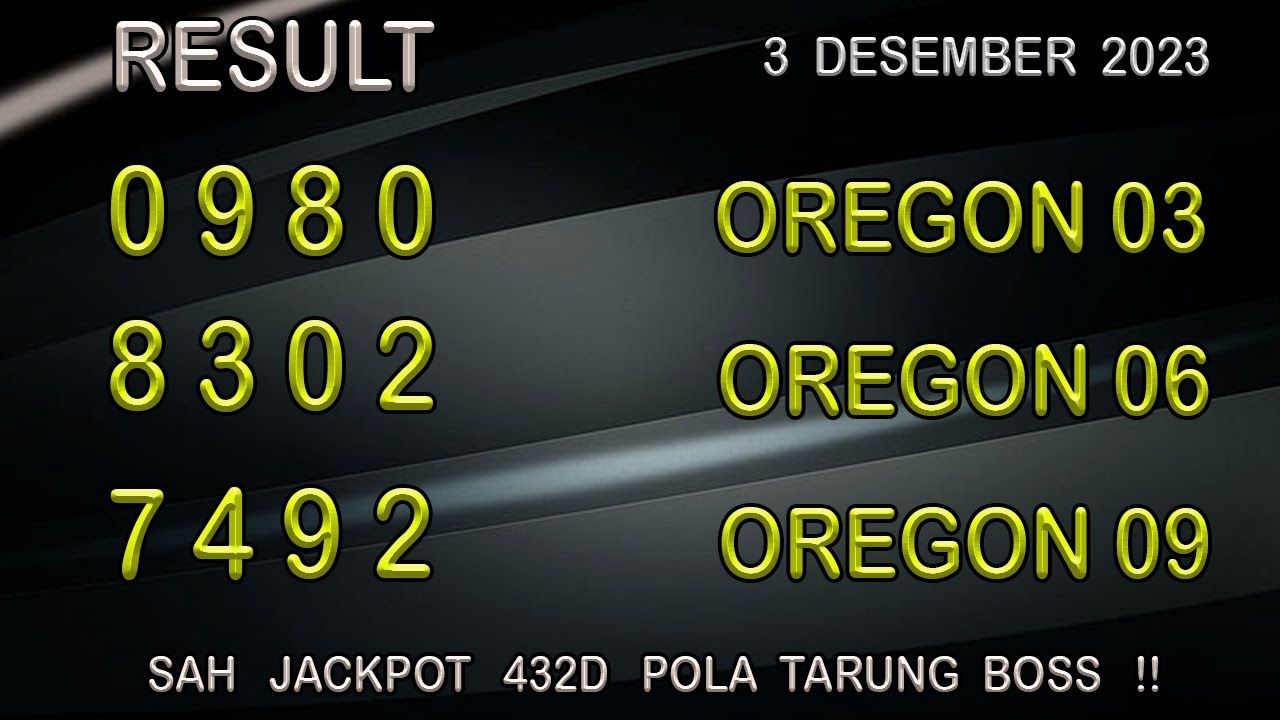 PREDIKSI OREGON HARI INI | PREDIKSI OREGON 3 DESEMBER 2023 | ANGKA MAIN ...