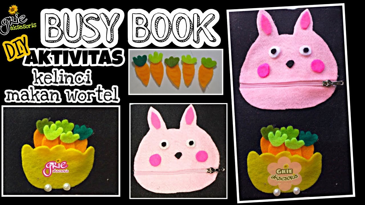 FELT BUSY BOOK | Cara membuat aktifitas Busybook | How to make No a Sew ...