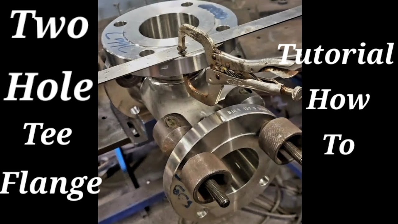 How to "Two Hole" a "Tee" Flange 3 Way Pipe Fit Tutorial - YouTube