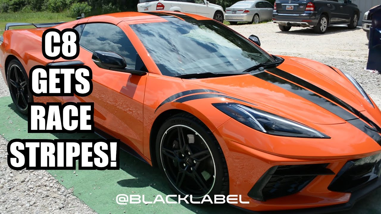 Installing Race Stripes On A C8 Corvette! - YouTube