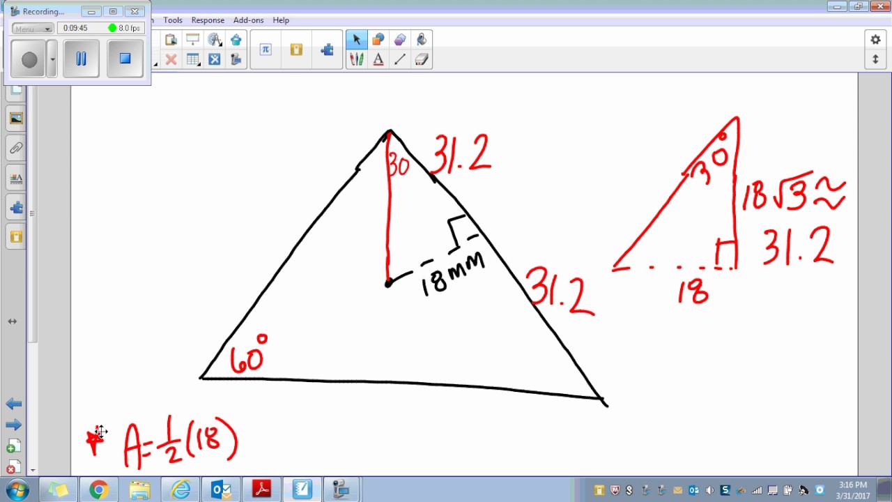 Apothem and area of regular polygons - YouTube