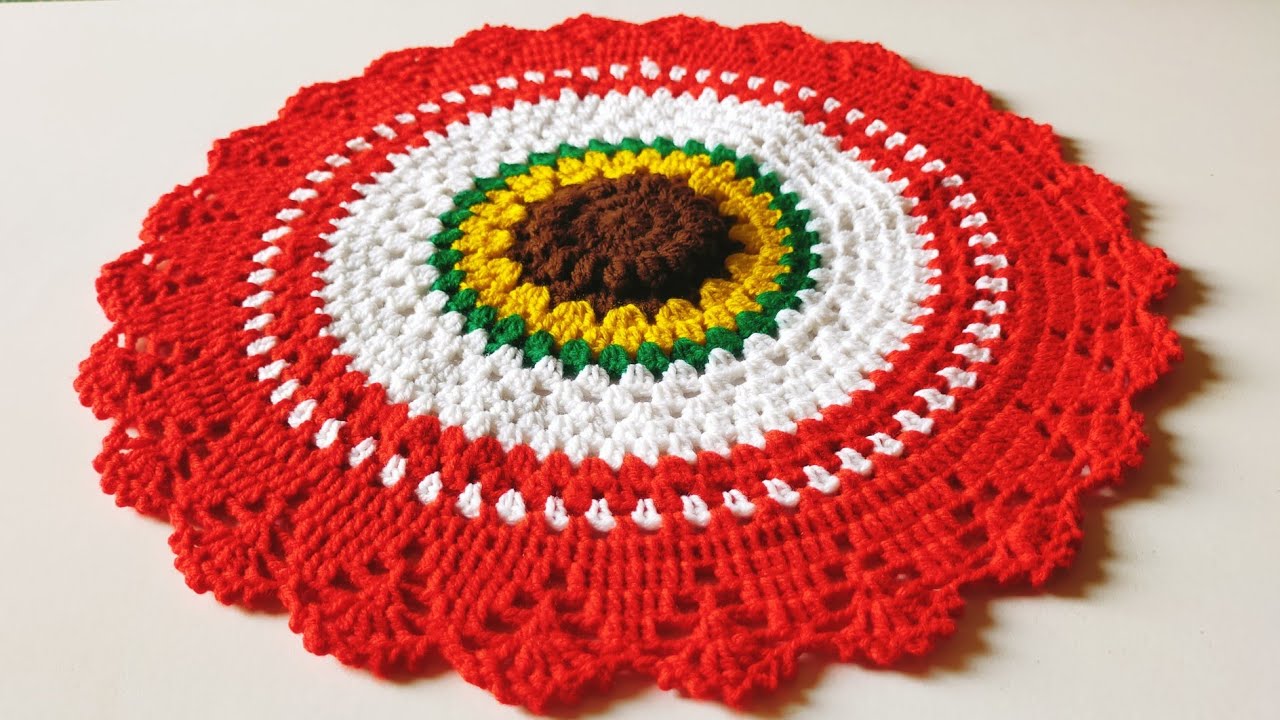 crochet thalposh, doily, rumal table cloth, table mat ...