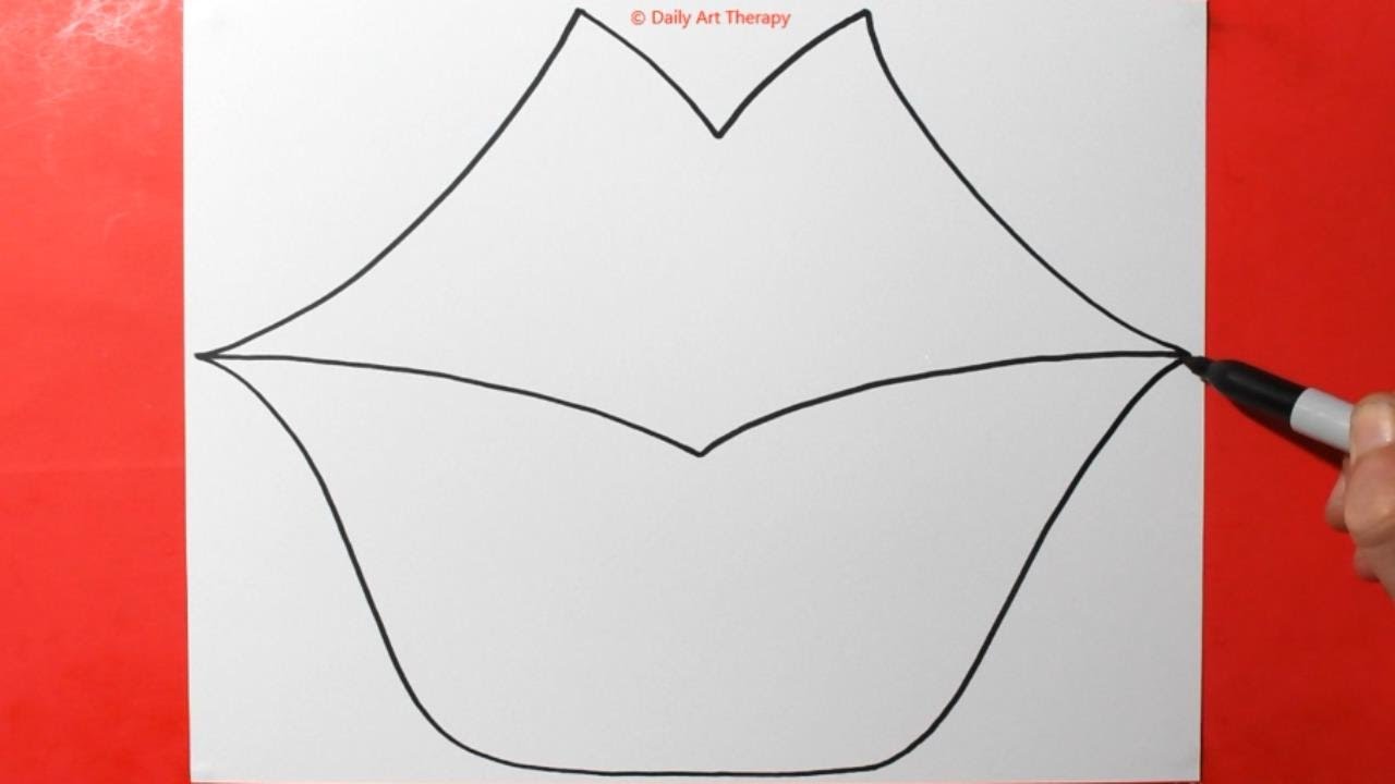Daily Line Illusion | 3D Lips Abstract Pattern / Spiral Drawing ...