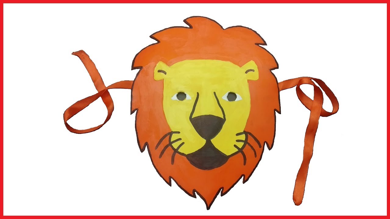 lion mask craft | शेर का मुखौटा | সিংহ মুখোশ - YouTube