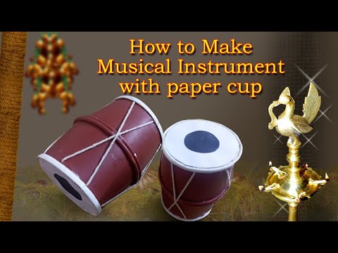 How to make musical instruments with paper cup video from Vimal ...