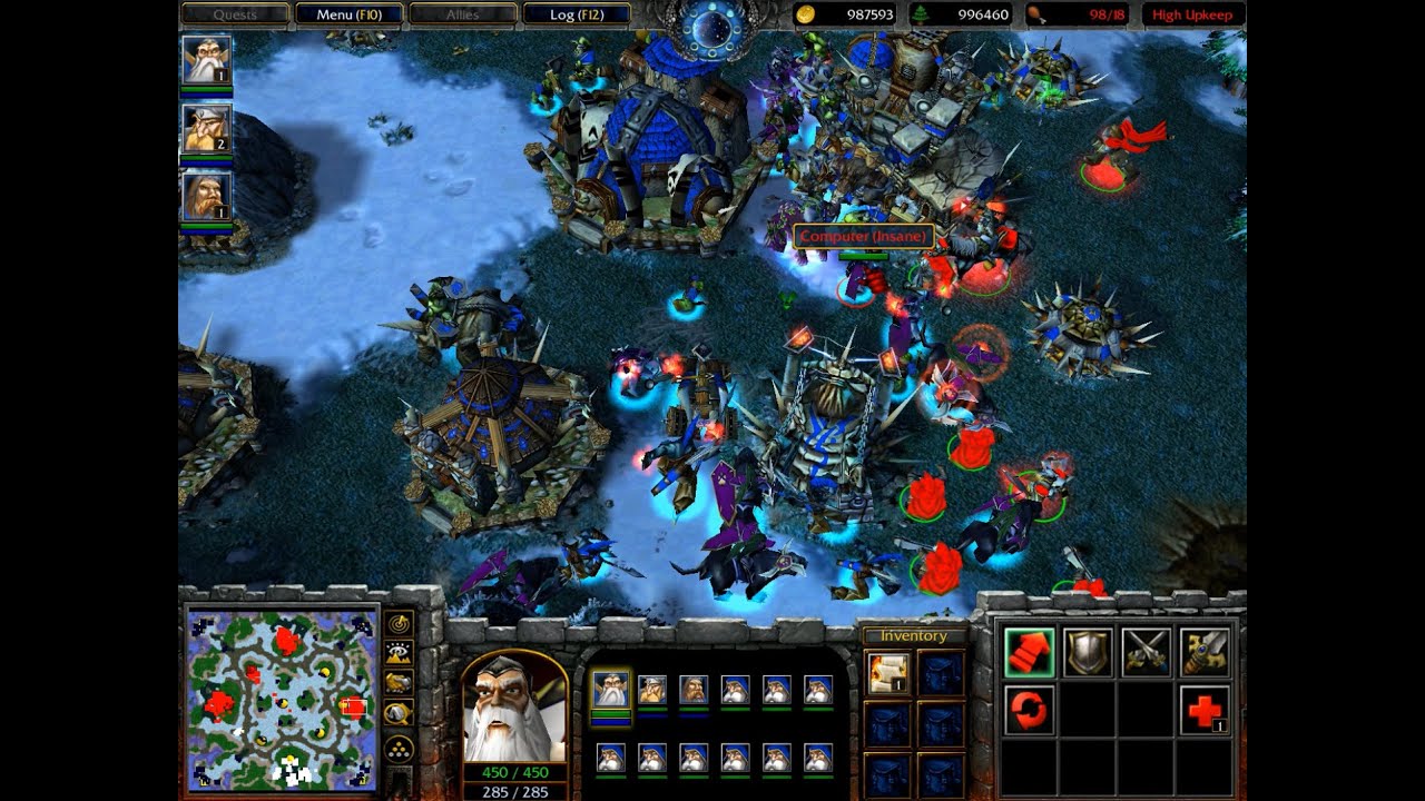 Warcraft 3 Hack Frost Sabre Map 1 vs 3 Insane Enemy - YouTube