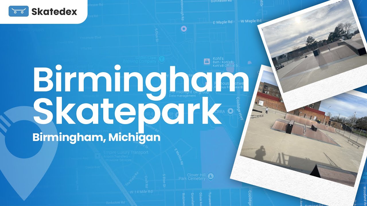 Birmingham Skatepark in Birmingham, Michigan — Park Overview - YouTube