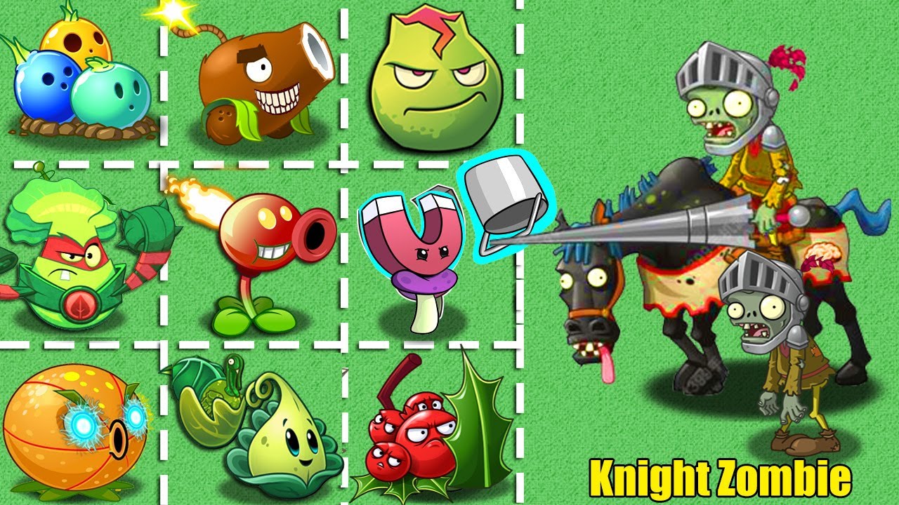 PvZ 2 Random Team Plant VS Knight Zombie & King Zombie LEVEL 10 - Which ...