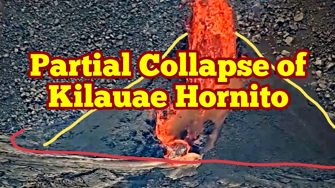 Hornito Collapse In Kilauea Volcano Halemaʻumaʻu Crater, Hawaii, Hot ...